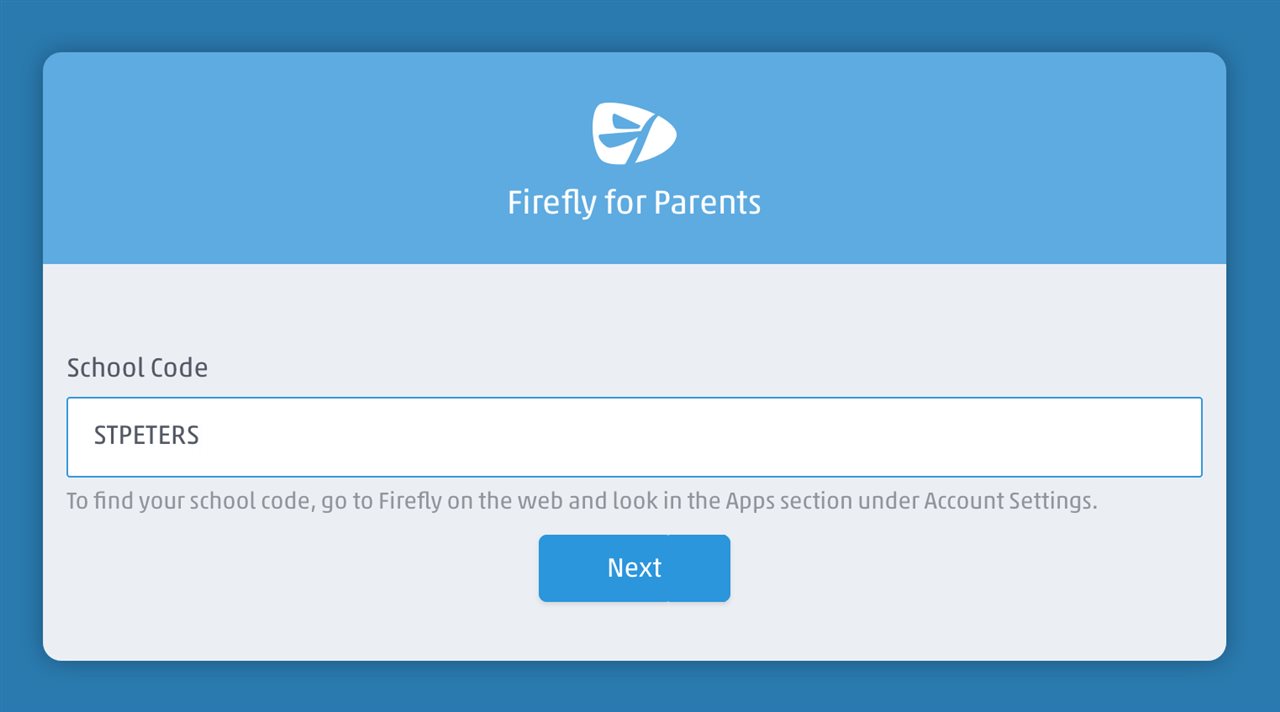 Firefly App for Parents — St Peters