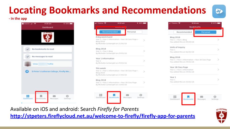 Firefly App for Parents — St Peters