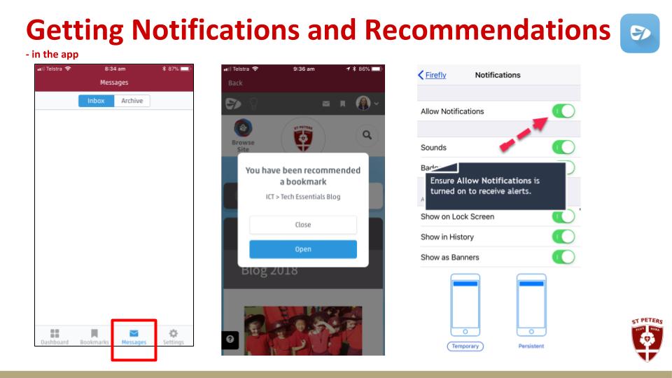 Firefly App for Parents — St Peters
